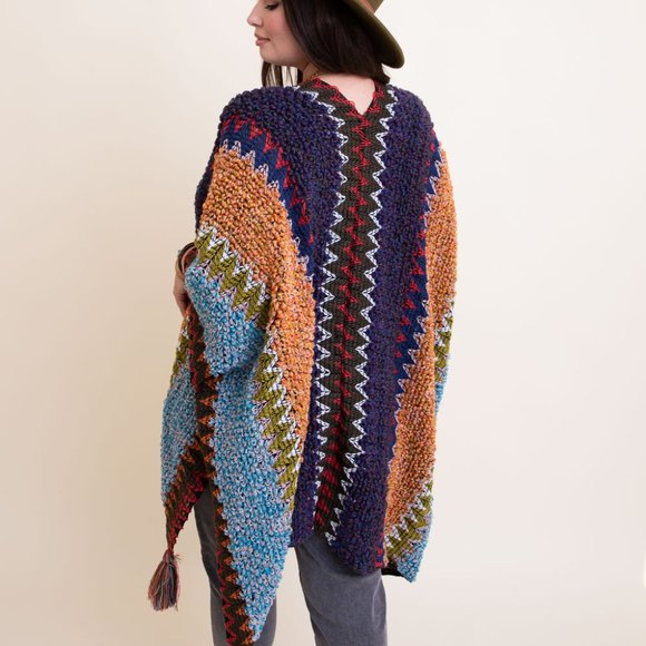 Jackets & Coats | Nwt Colorful Crochet Ruana | Poshmark